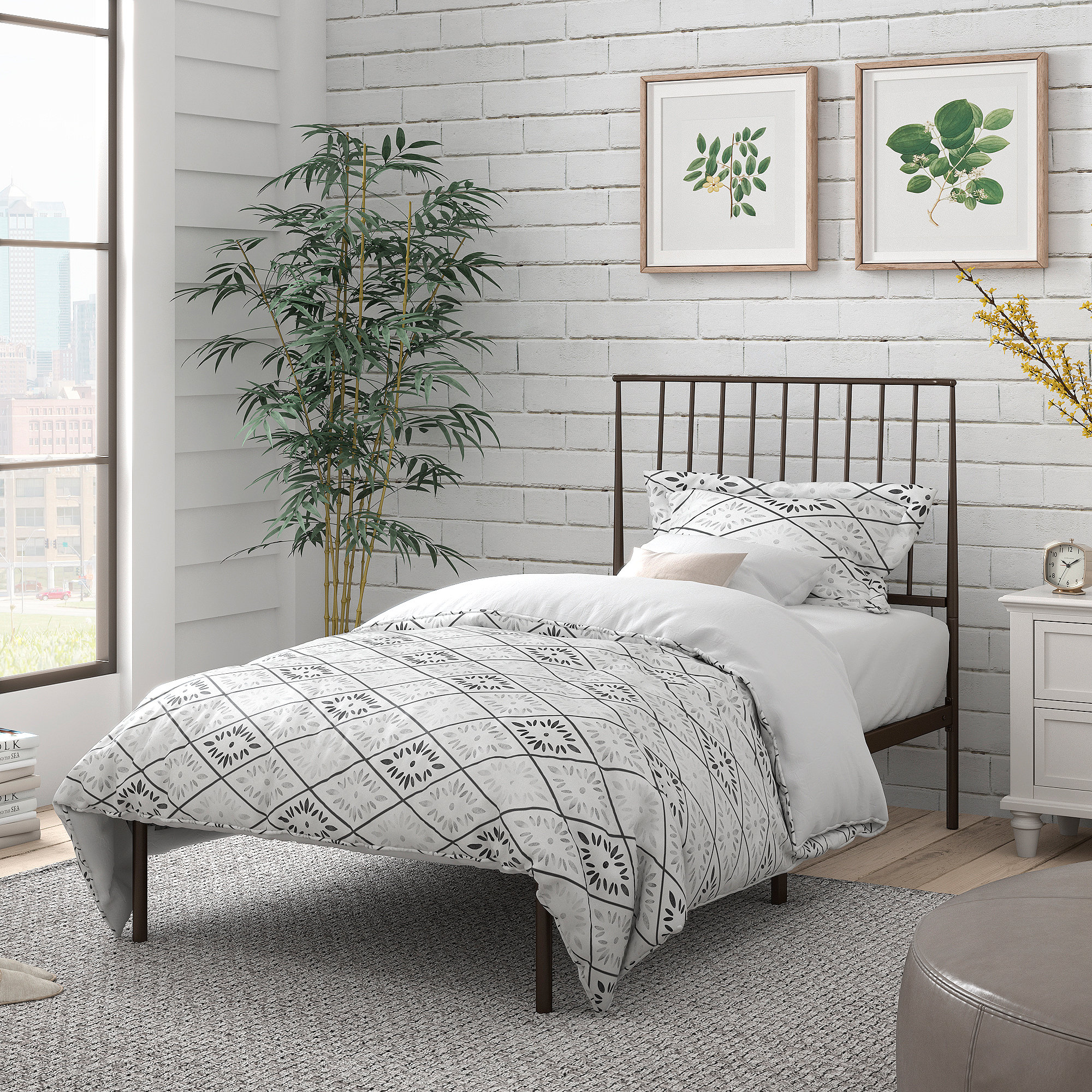 Wade Logan Aynsley Metal Bed Reviews Wayfair